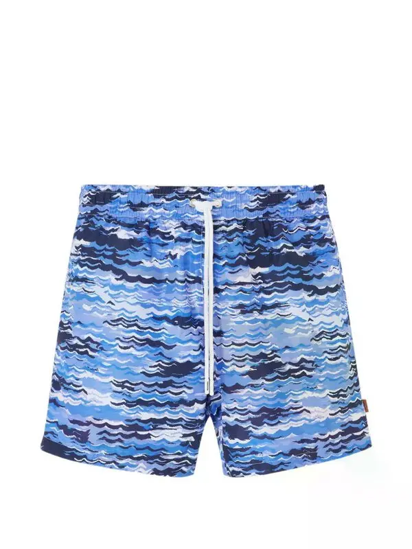 Missoni Wave-pattern Swim Shorts - Blue