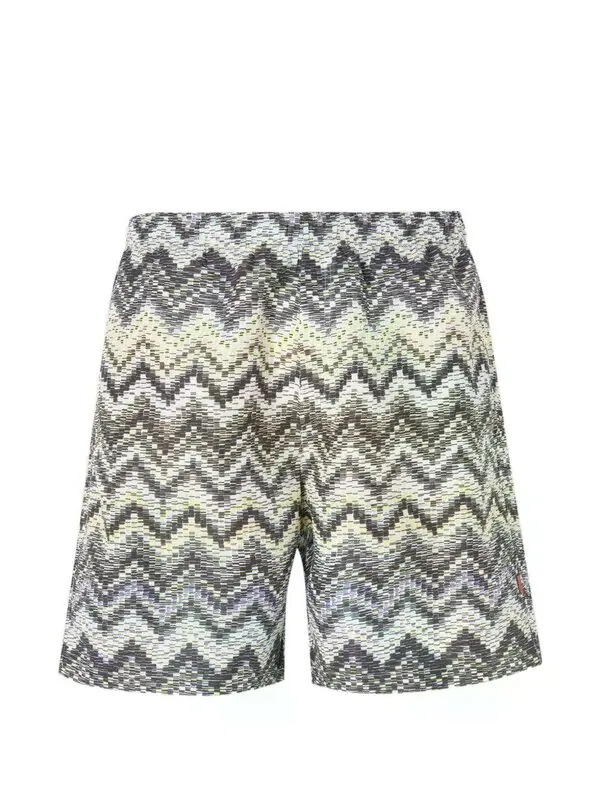 Missoni Zigzag-pattern Swim Shorts - Grey