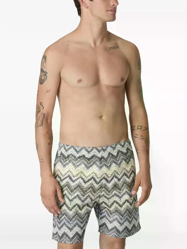 Missoni Zigzag-pattern Swim Shorts