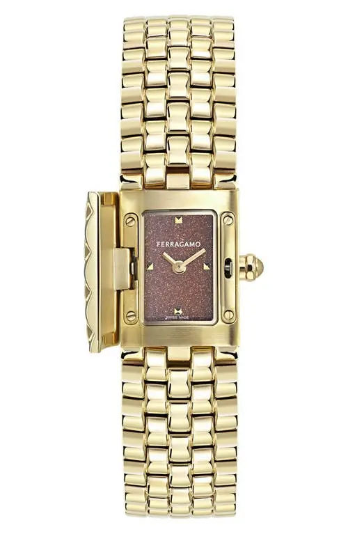 FERRAGAMO Secret Red Sandstone Bracelet Watch