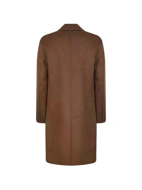 D4.0 Three-button Lapel-collar Coat - Brown
