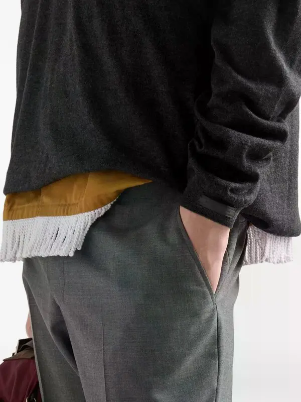 Prada V-neck Sweater - Grey