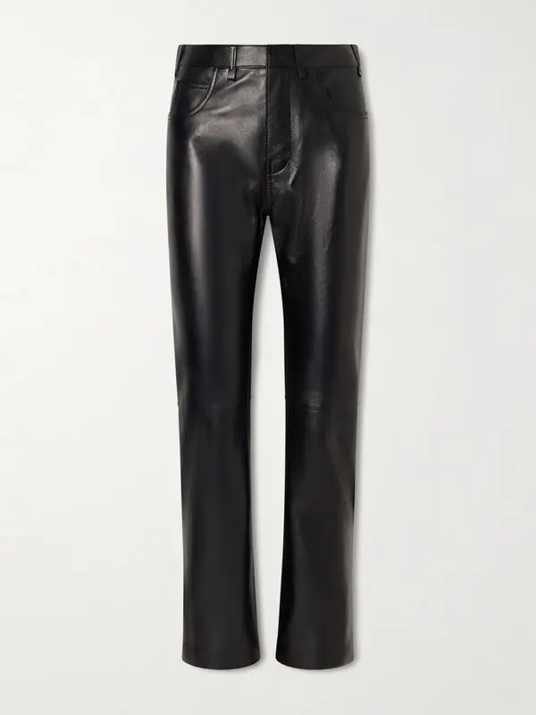 TOM FORD Leather Straight-leg Pants