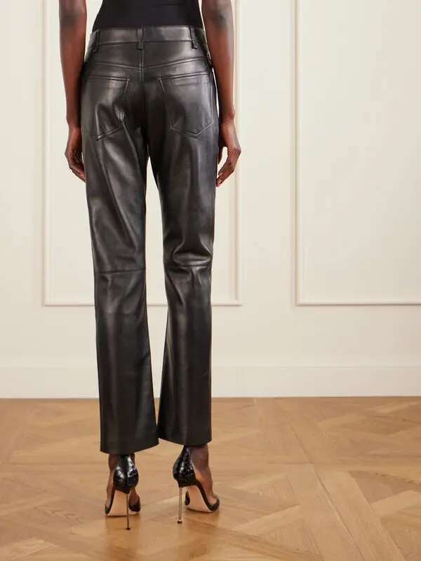TOM FORD Leather Straight-leg Pants