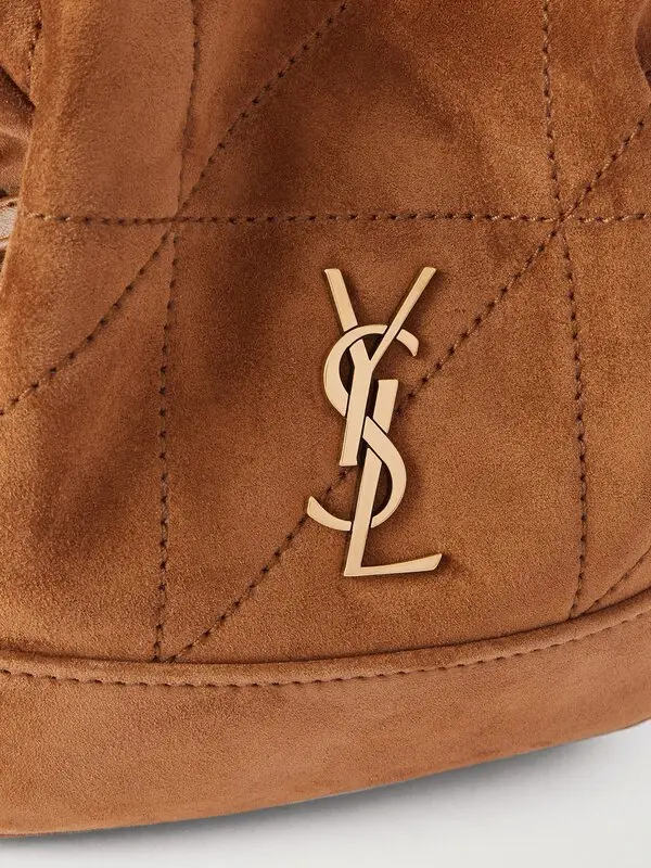 Saint Laurent Jamie Mini Suede Shoulder Bag - Brown