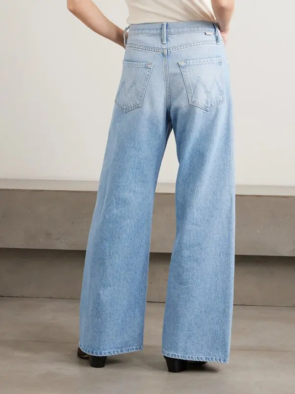 MOTHER The Lemon Twist Mid-rise Wide-leg Jeans - Blue