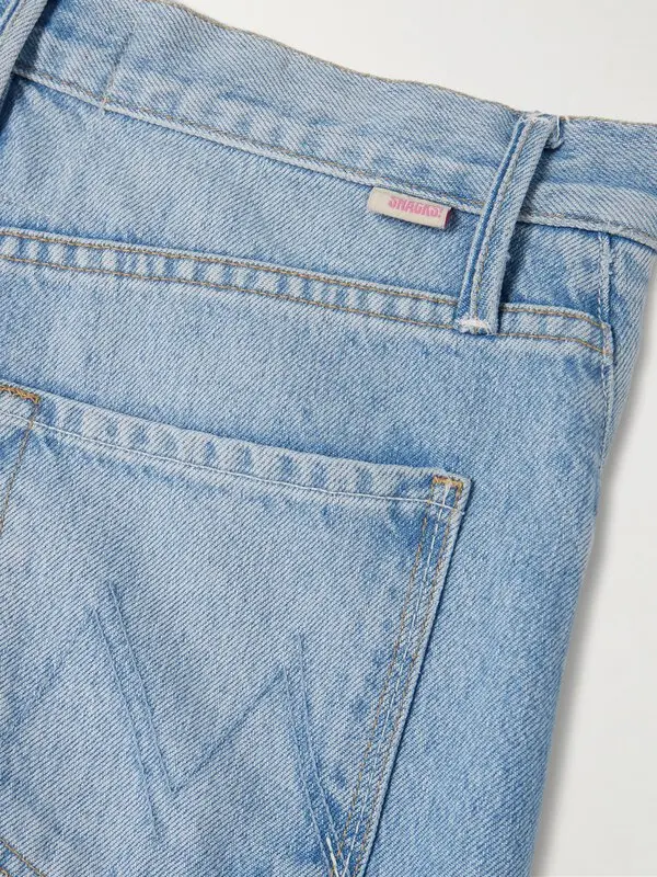 MOTHER The Lemon Twist Mid-rise Wide-leg Jeans - Blue