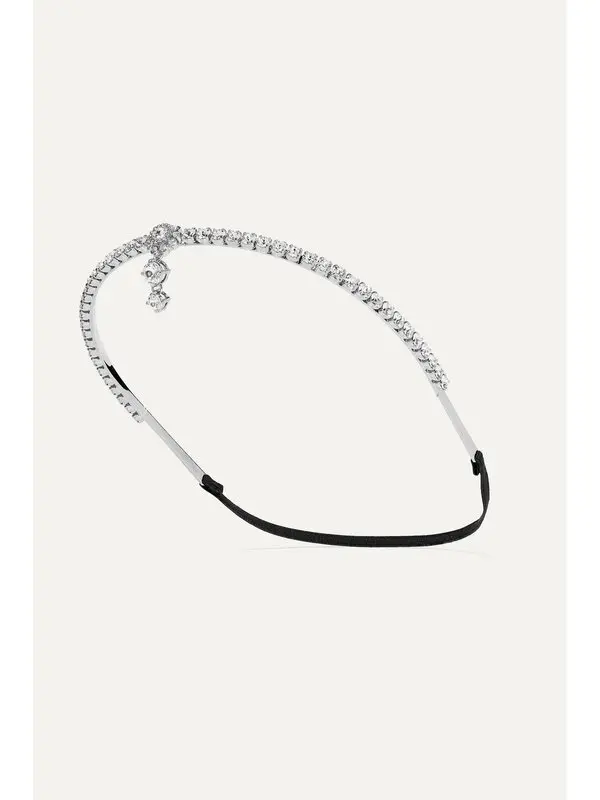 Miu Miu Crystal Headband - Silver