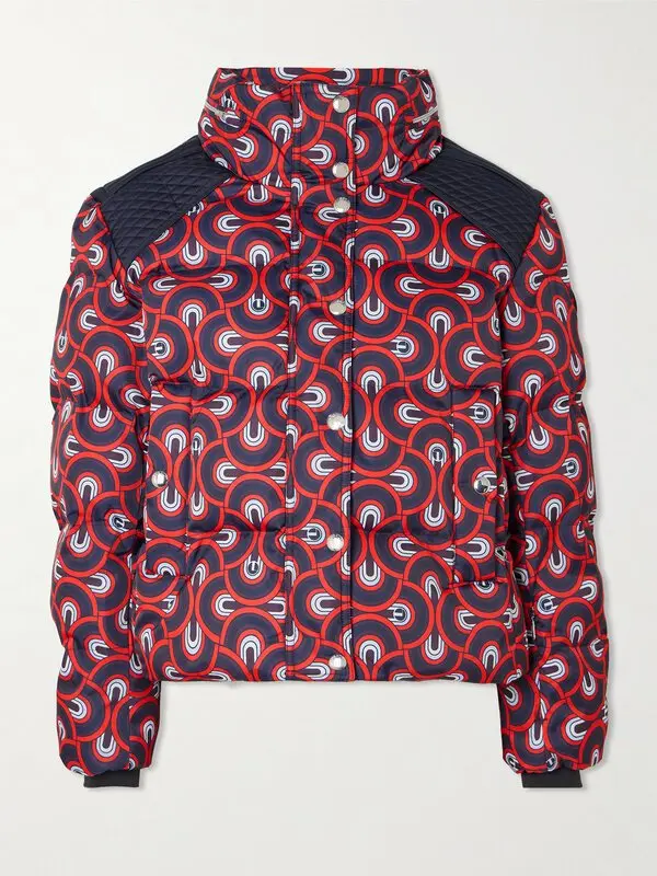 Fusalp Tatum Pilule Printed Quilted Ski Jacket - Red