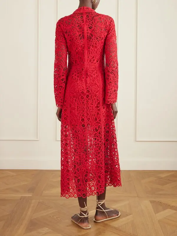 Sea Adelina Guipure Lace Maxi Dress