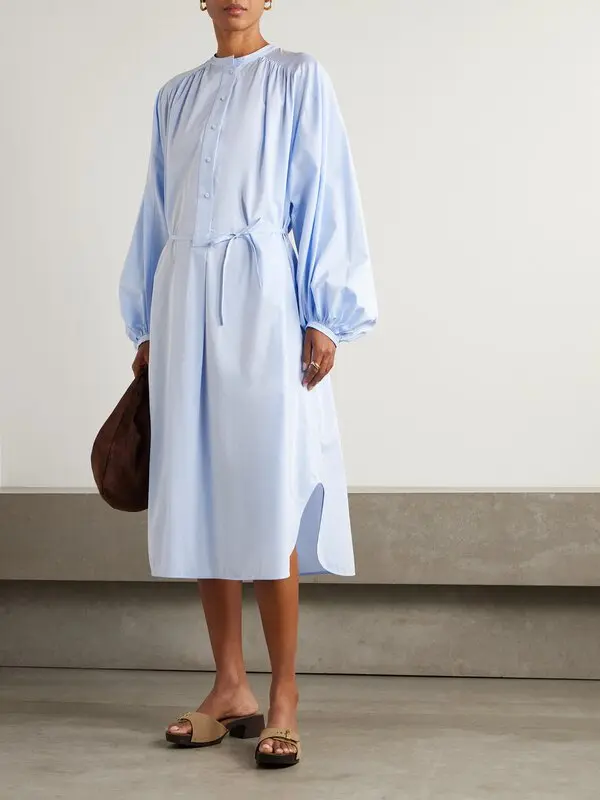 oversized cotton midi dress Guacer Womens Oversized Cotton Linen Midi Dress Casual Boho Baggy Smock Dress with Draped Pockets, Women's, Size: XL