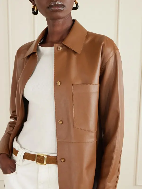 JOSEPH Penna Leather Shirt