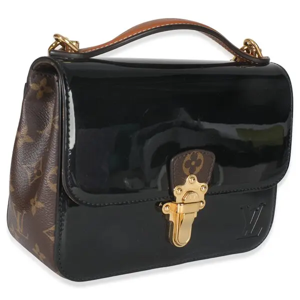 LOUIS VUITTON Monogram Canvas Vernis Cherrywood Bb - Black