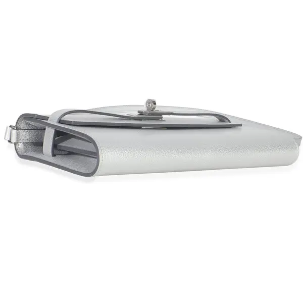 Hermès Argent Metallic Kelly Wallet To Go - Silver