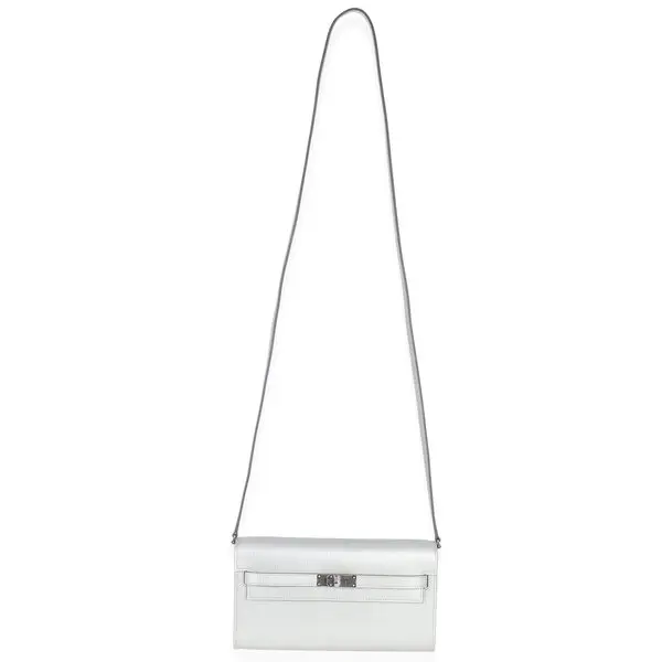 Hermès Argent Metallic Kelly Wallet To Go - Silver