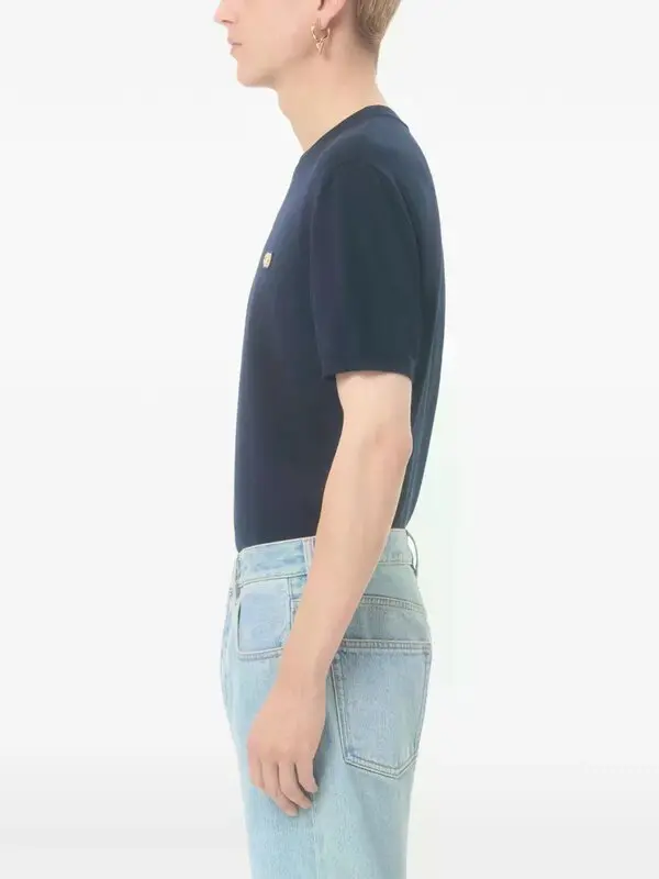 Valentino Garavani Wool T-shirt With Vlogo Patch