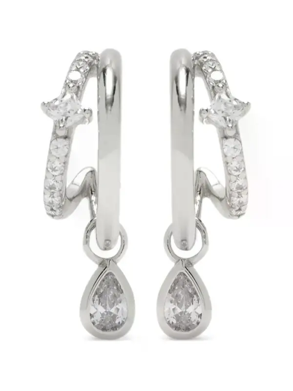 ASTRID & MIYU Illusion Earrings - Silver