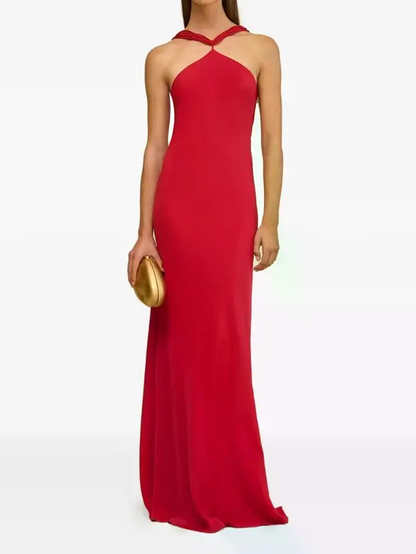 Cult Gaia Phoebe Halterneck Maxi Dress - Red