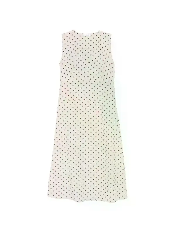 P.a.r.o.s.h Polka-dot Sleeveless Midi Dress