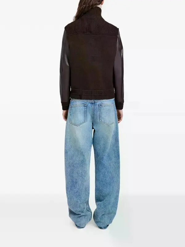 Proenza Schouler White Label Elenora Panelled Leather Jacket - Brown