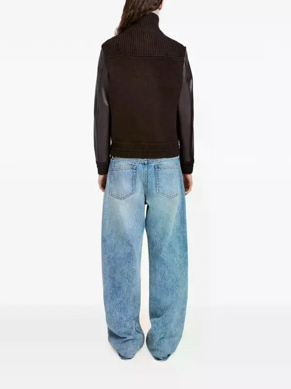 Proenza Schouler White Label Elenora Panelled Leather Jacket - Brown