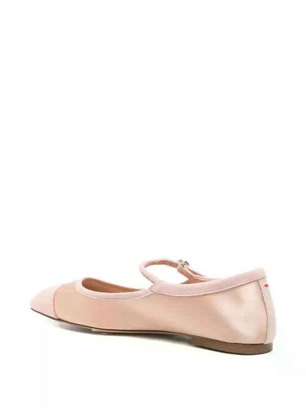 AeydĒ Cap-toe Strap Flat Pumps