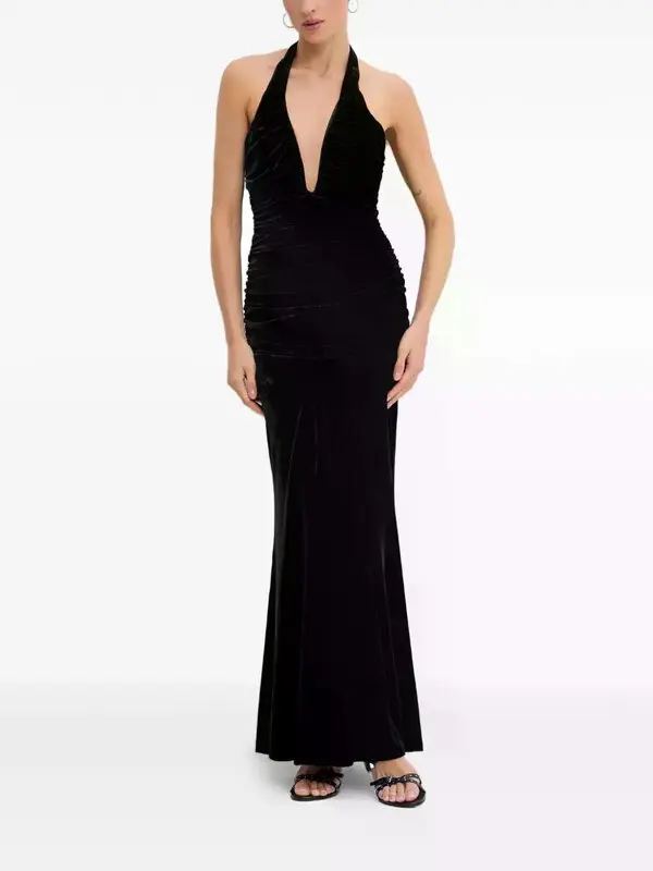 Bardot Elvira Halter-neck Maxi Dress - Black