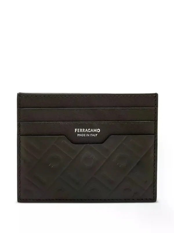 FERRAGAMO Monogram Cardholder - Brown