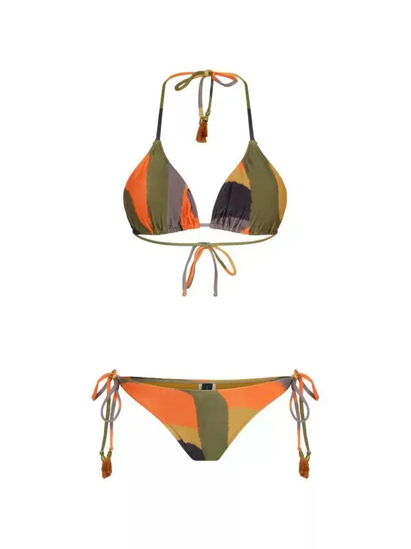 LYGIA & NANNY Printed Triangle Swimsuit - Orange