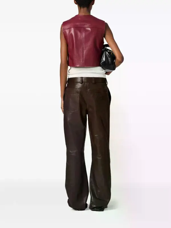 Miu Miu Relaxed Fit Leather Trousers
