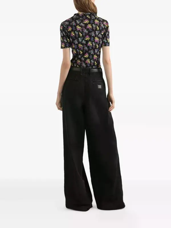 Dolce & Gabbana Floral Short-sleeve T-shirt - Black