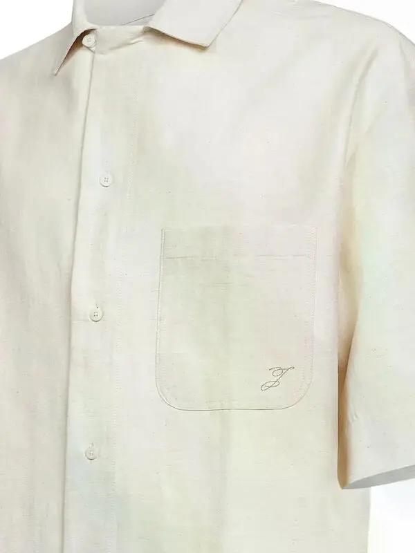 Jacquemus Grosgrain Logo Patch Pocket Shirt