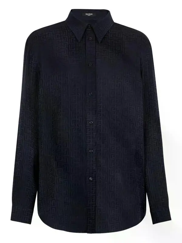 Balmain Monogram Jacquard Shirt - Blue