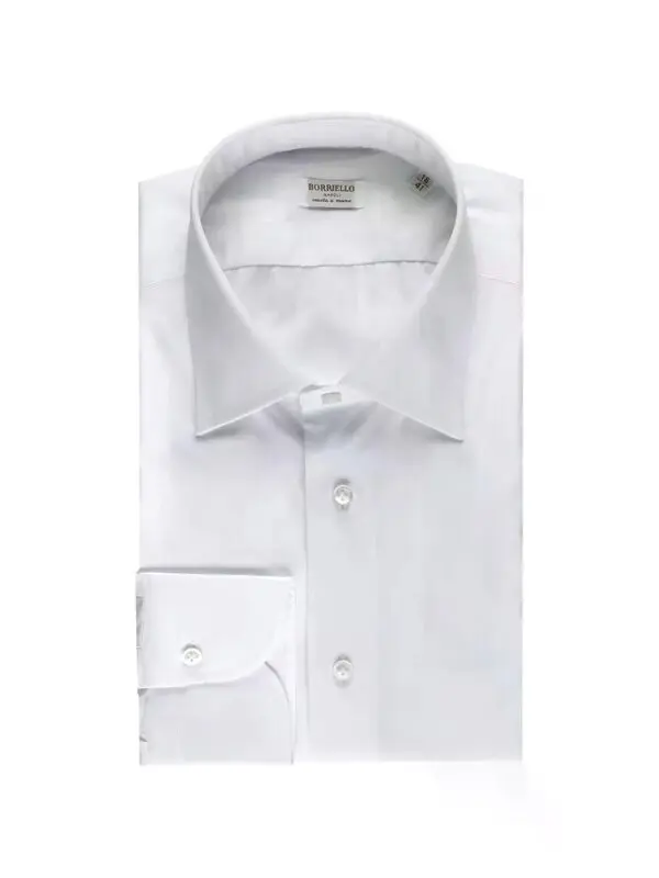 BORRIELLO NAPOLI Spaccanapoli Buttoned Long-sleeve Shirt - White