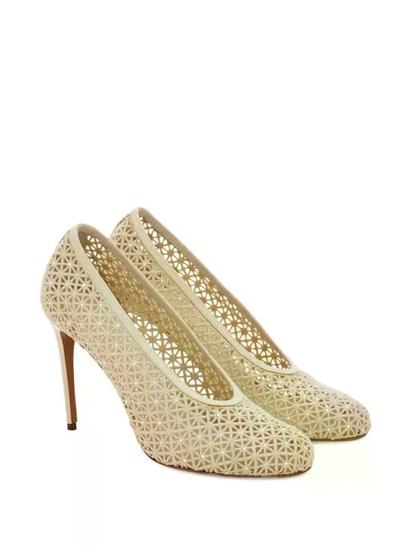 FERRAGAMO Macramé Pumps - Neutrals