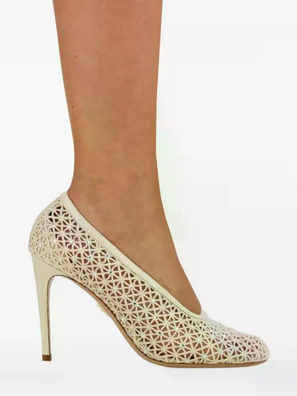 FERRAGAMO Macramé Pumps - Neutrals