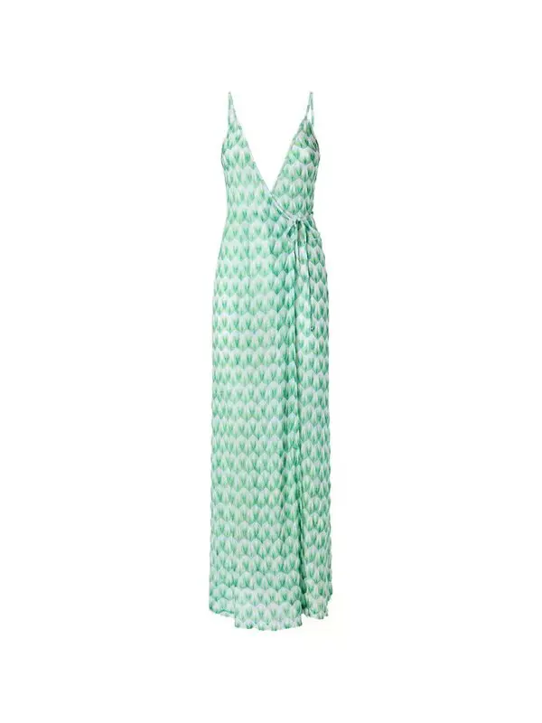 Missoni V-neck Floral-pattern Beach Dress - White