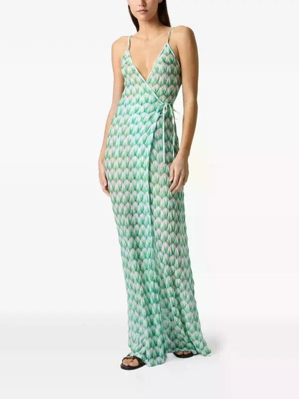 Missoni V-neck Floral-pattern Beach Dress