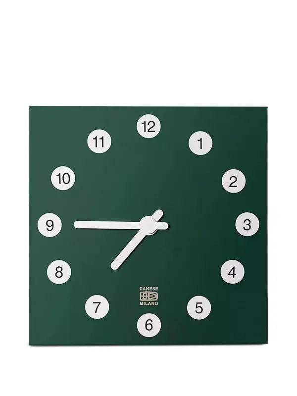 DANESE MILANO Oramai Square Wall Clock - Green