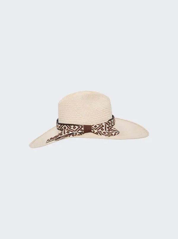 Johanna Ortiz Wide Brim Hat - Beige