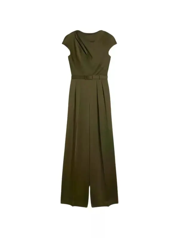 Max Mara Cut-out Belted Jumpsuit - Green