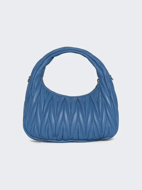 Miu Miu Wander Matelassé Nappa Leather Hobo Bag - Blue