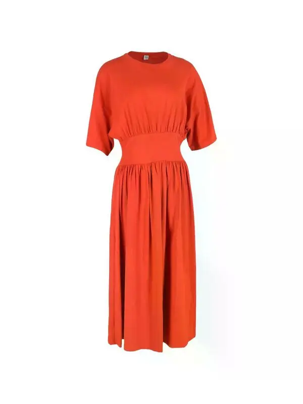 TOTEME Gathered Jersey Midi Dress