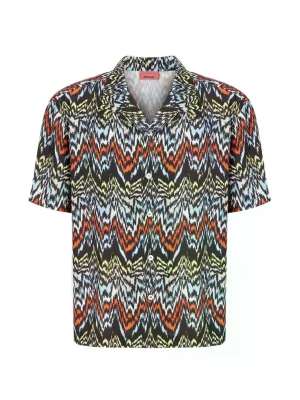 Missoni Bowling Shirt With Abstract Zigzag Print