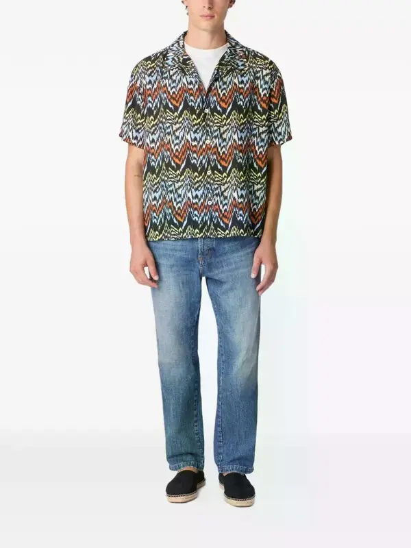 Missoni Bowling Shirt With Abstract Zigzag Print