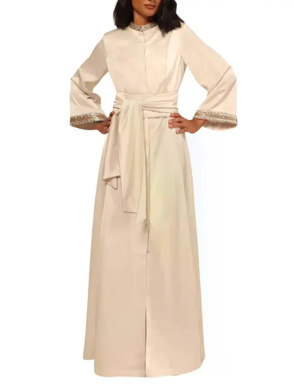 BARUNI Zayna Embroidered Maxi Dress - Neutrals