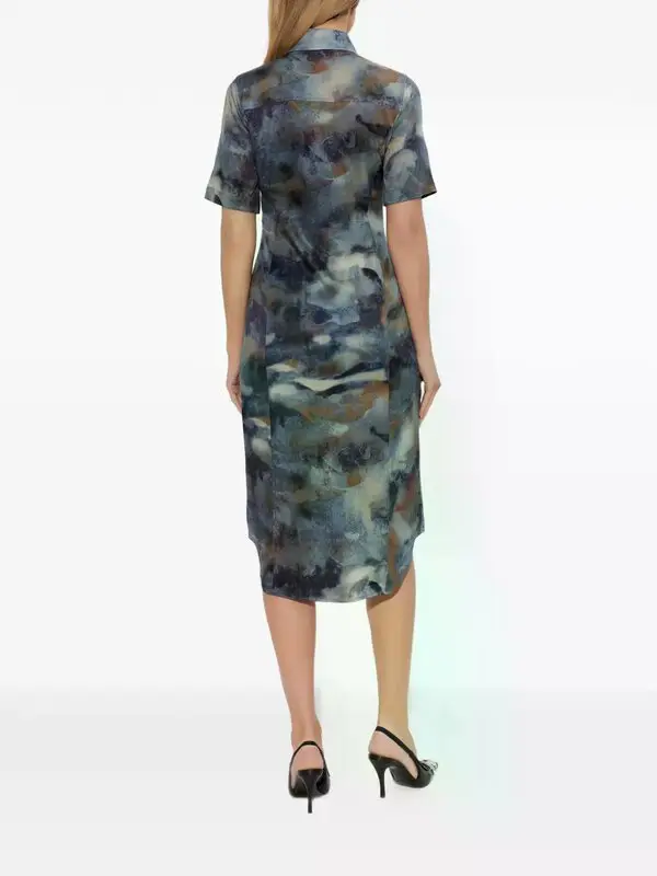 DIESEL® Printed Midi Shirt Dress