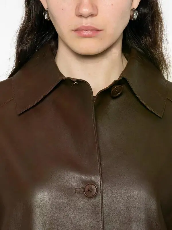 P.a.r.o.s.h Buttoned Leather Jacket