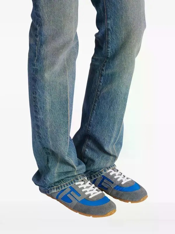 Balmain Racer Suede And Nylon Sneakers - Blue