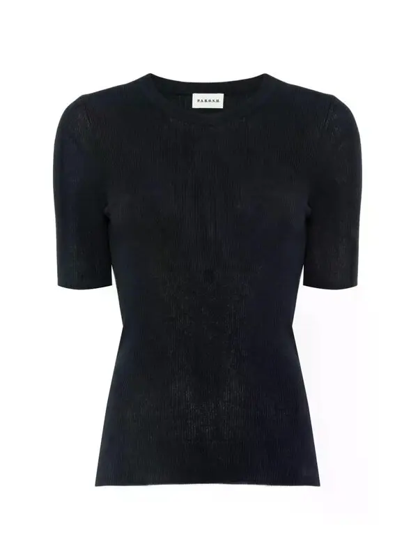 P.a.r.o.s.h Ribbed Short-sleeve T-shirt - Blue